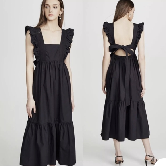 Self-Portrait | Dresses | Mr Self Portrait Black Poplin Dress | Poshmark